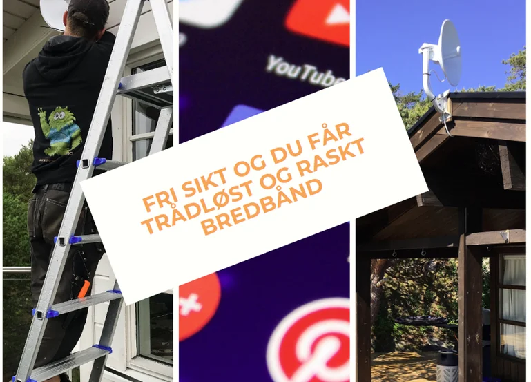 Trådløst og raskt bredbånd til hus, hytte og bedrift